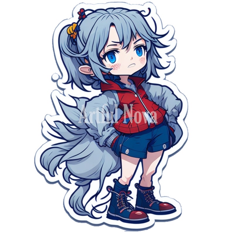 Adorable Anime Girl Stickers - Etsy