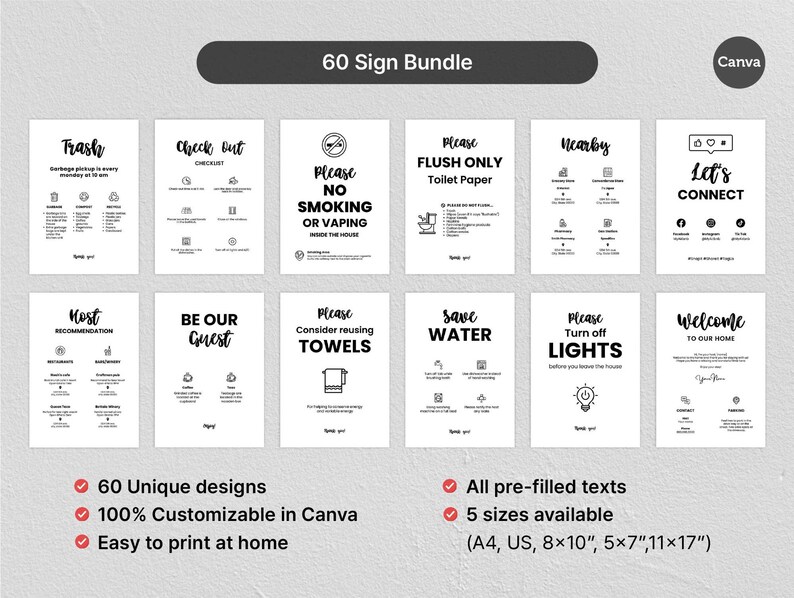 Must-haves Airbnb Host Bundle, Ultimate Airbnb Superhost Kit, Welcome ...