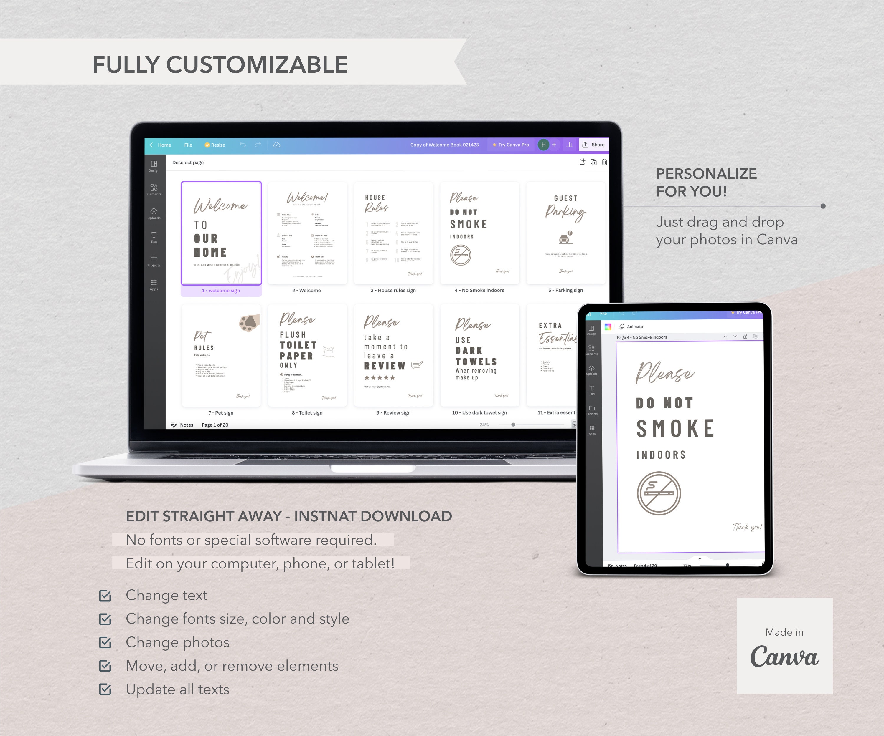 Airbnb Sign Bundle Vrbo Sign Bundle Vrbo Welcome Sign Wifi - Etsy