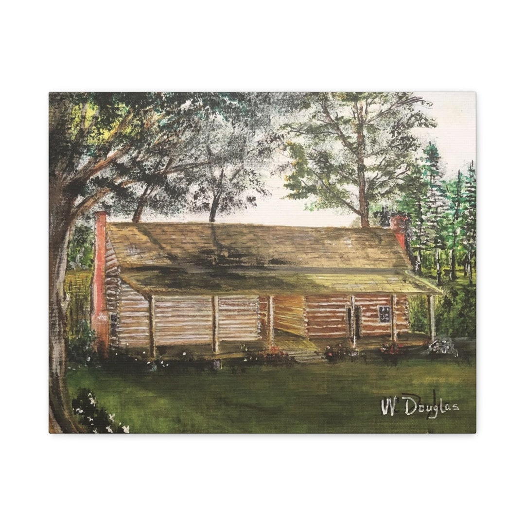 Pioneer John Douglas Sr Cabin circa 1856 by Wendell Douglas Matte ...