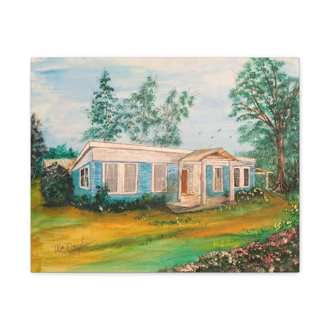 Mama Terry's House by W C Douglas - Matte Canvas, Stretched, 1.25" - Etsy