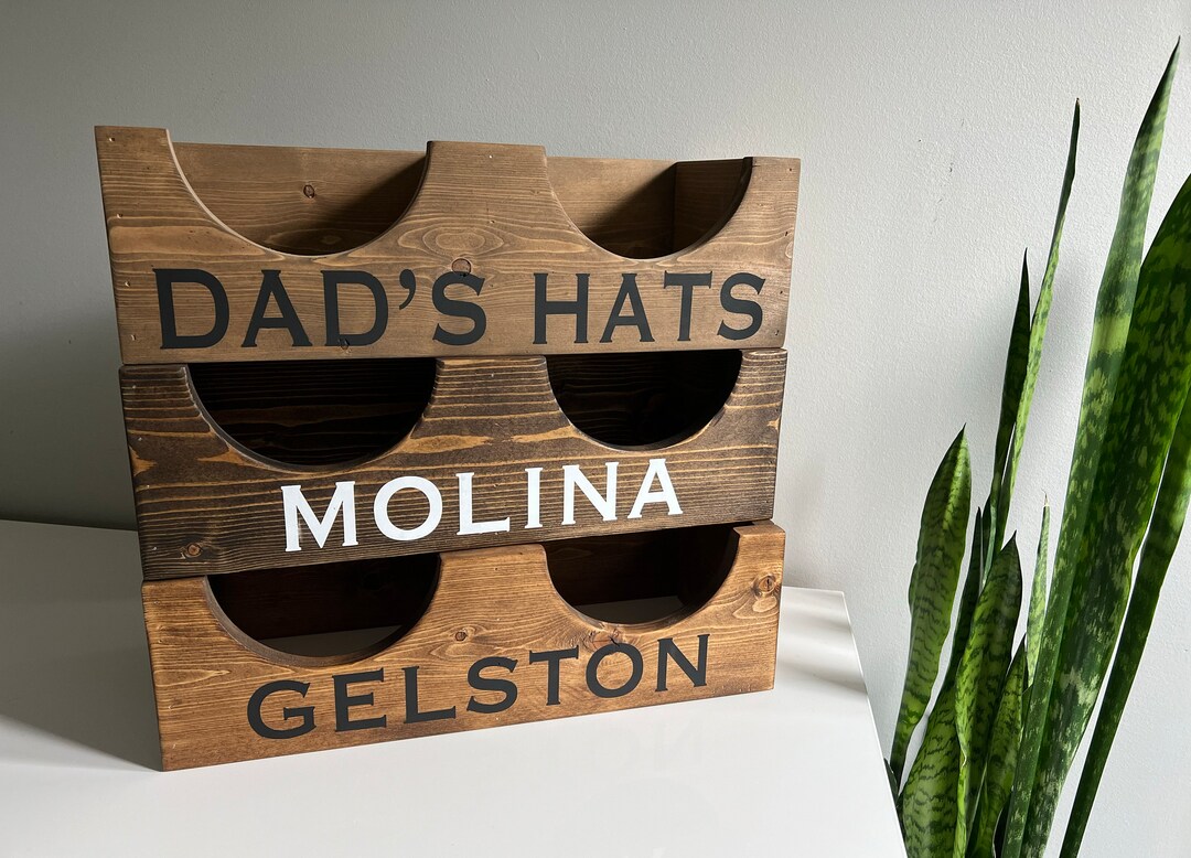 Personalized Hat Rack Organizer: Baseball Cap Storage Solution - Etsy