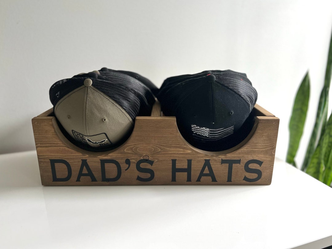 Personalized Double Hat Rack, Wooden Baseball Cap Organizer - Etsy