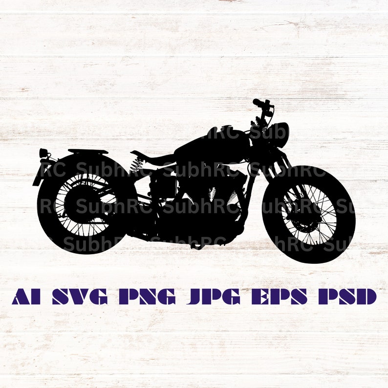 Motorcycle SVG, Motor Bike Clipart, Motorcycle Vector Art Digital File ...