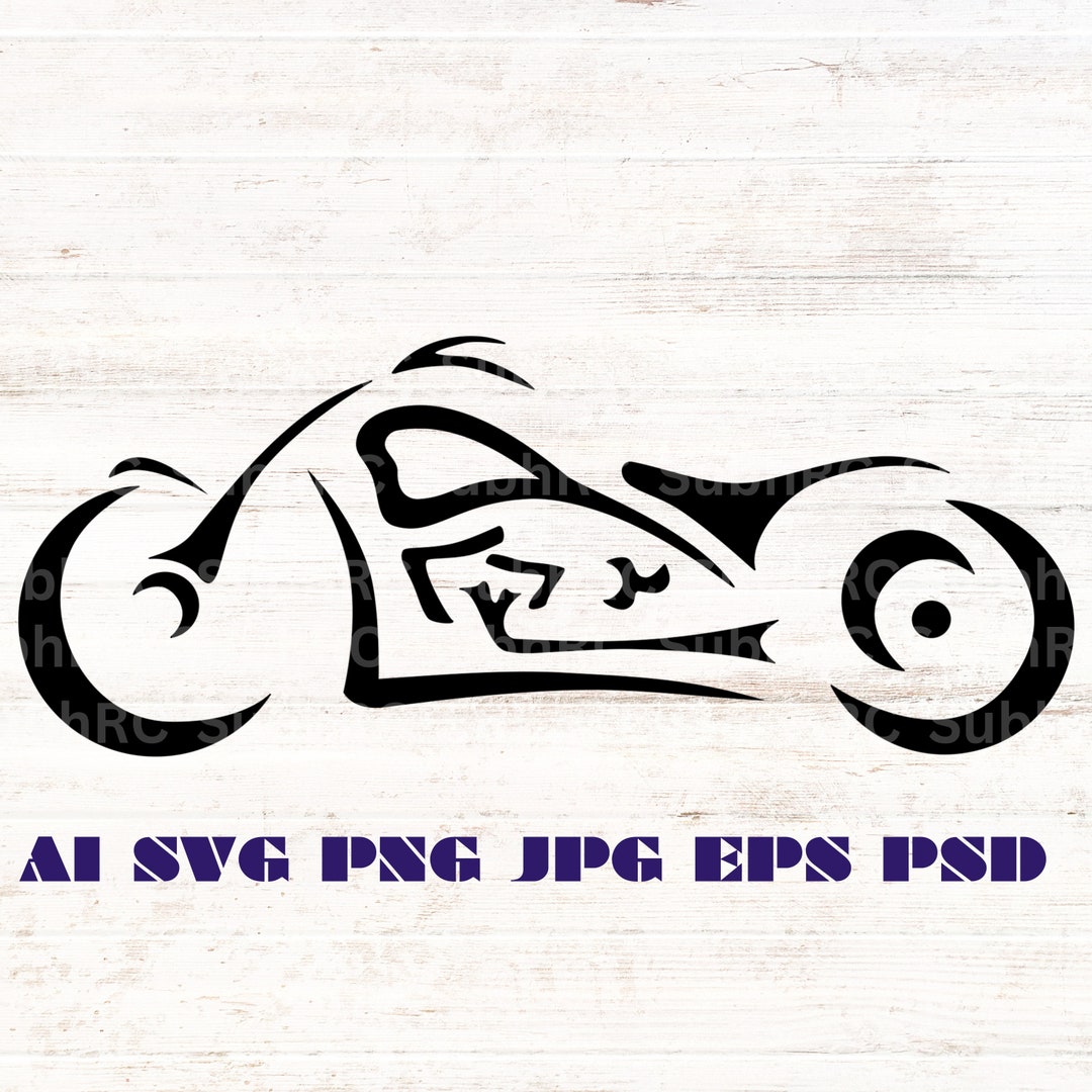 Motorcycle SVG, Motorbike, Motor Bike Vector Art Digital File Download ...