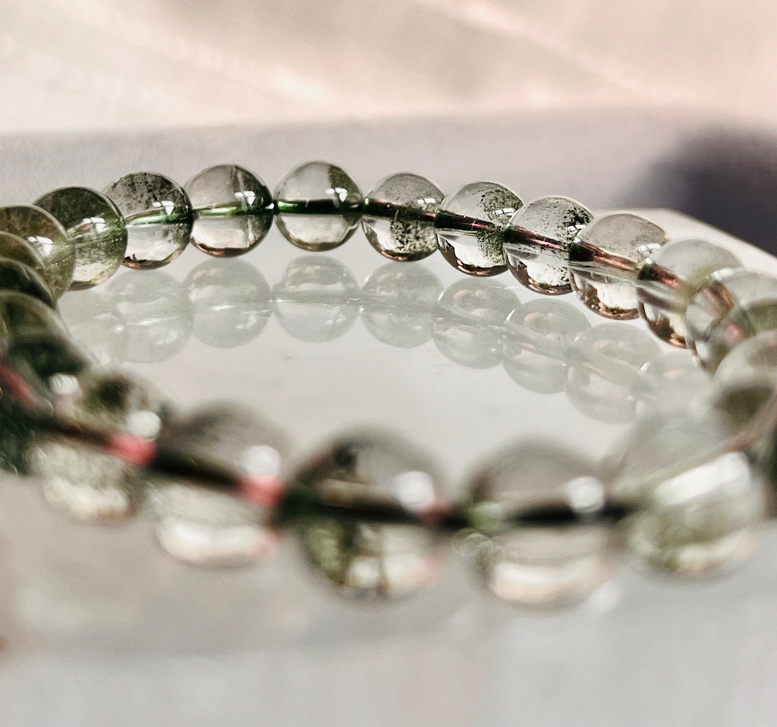 A+ Rare Green Ghost Phantom,ghost Crystal Bracelet,quartz Specimen ...