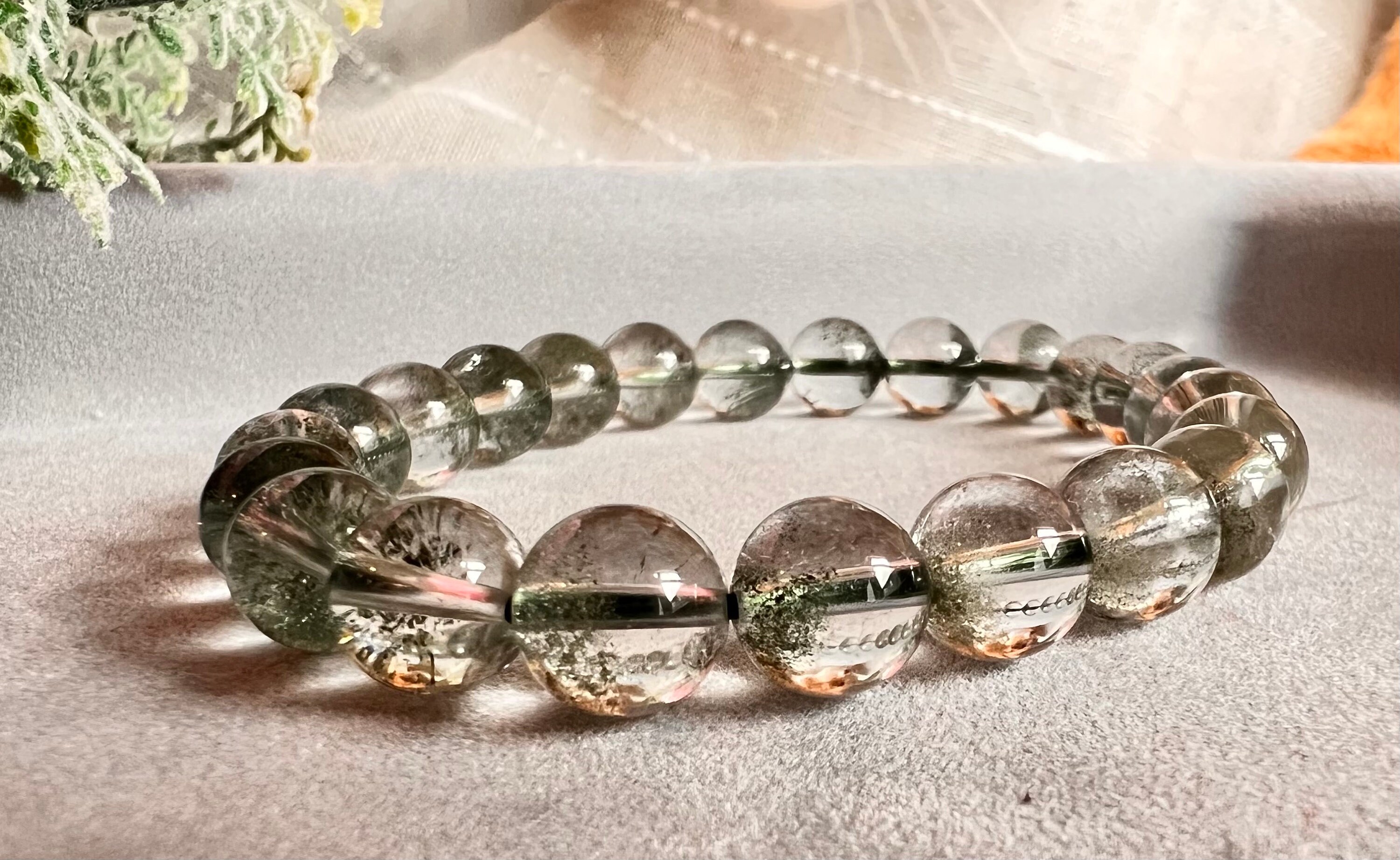 A+ Rare Green Ghost Phantom,ghost Crystal Bracelet,quartz Specimen ...