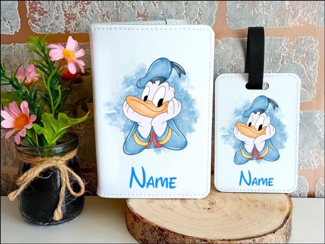 Donald Duck Personalised Passport Cover and Luggage Tag Set - Etsy