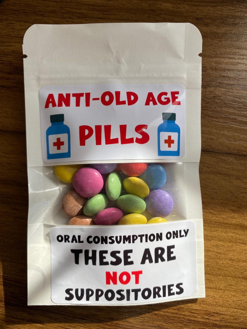 Old Age Pills Funny Joke Birthday Fun - Etsy
