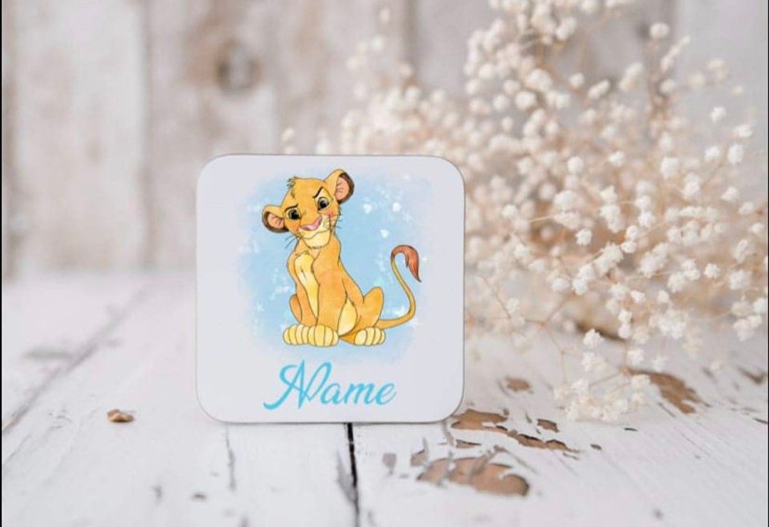 Lion King Simba Inspired Coaster Personalised With Any Name - Etsy