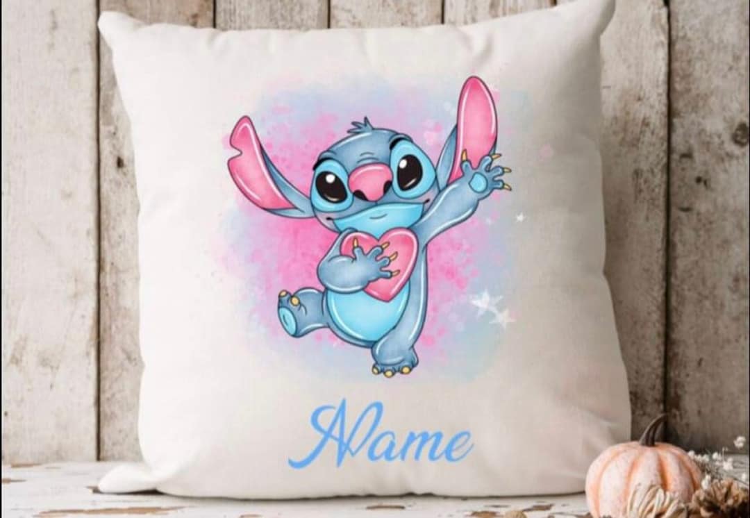Stitch Inspired Personalised Cushion With Any Name - Etsy