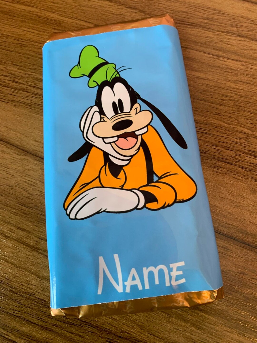 Goofy Inspired Personalised Chocolate Bar White or Milk Chocolate 100g ...