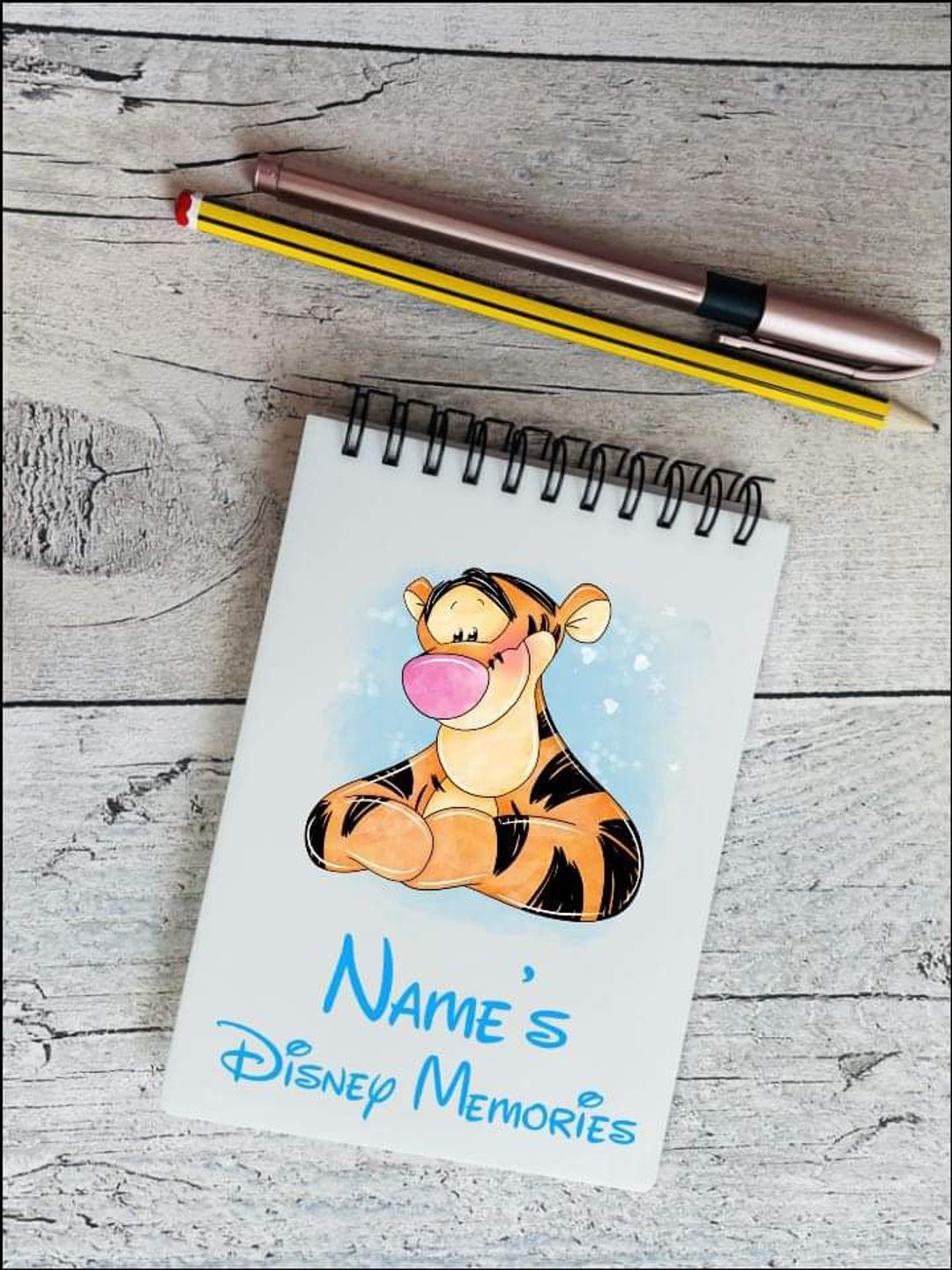 Personalised Autograph Book Minnie Mickey Mouse Castle Pink or Blue ...