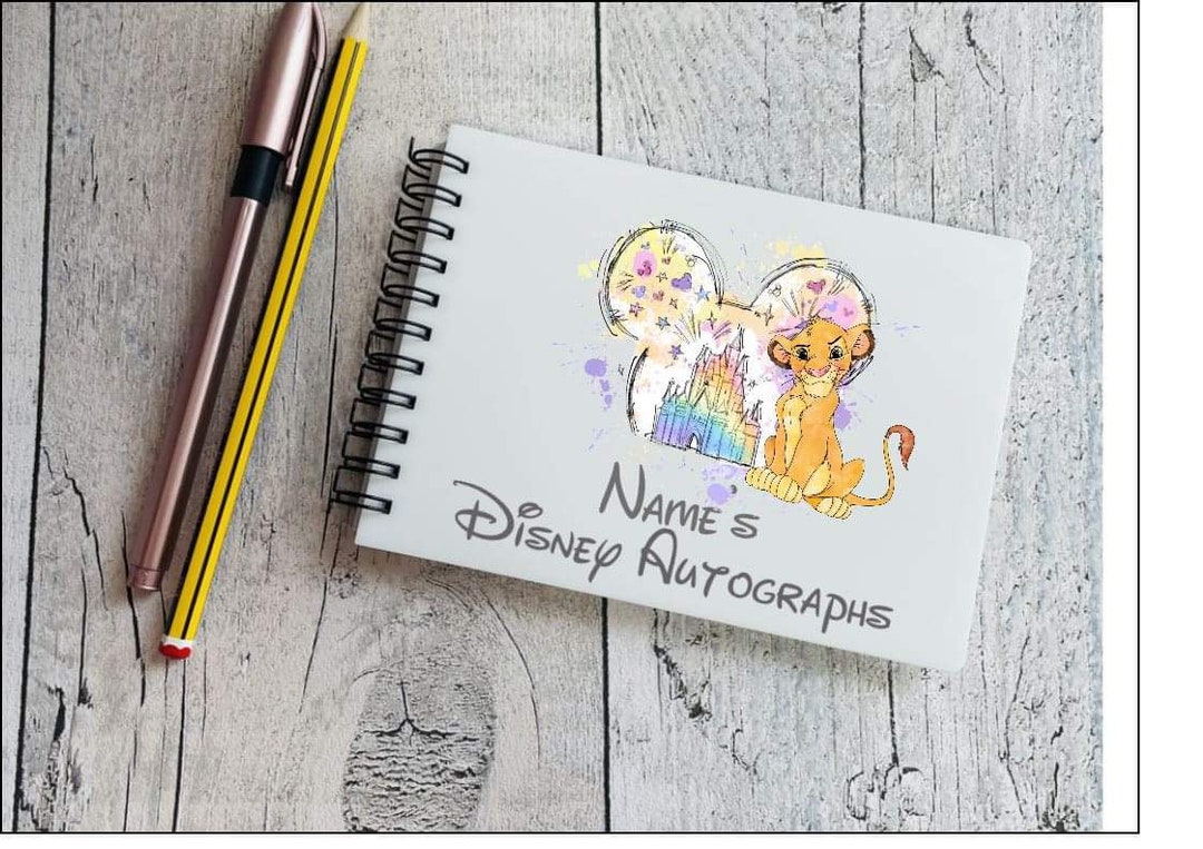 Personalised Minnie Mickey Castle Autograph Book Pad Simba - Etsy UK