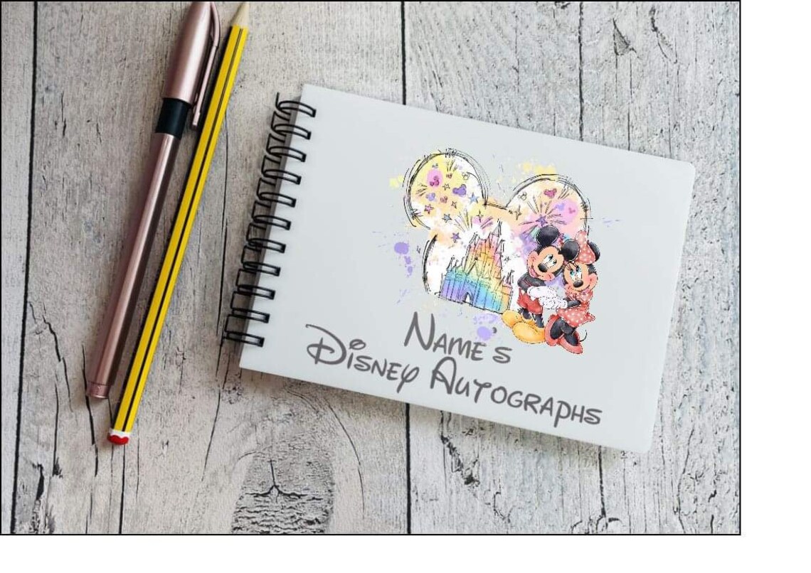 Personalised Minnie Mickey Castle Autograph Book Pad - Etsy