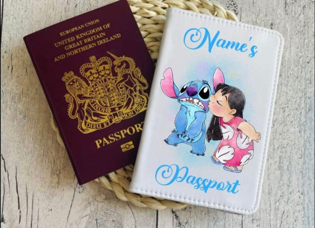 Lilo & Stitch Inspired Personalised Passport Cover With Any Name - Etsy