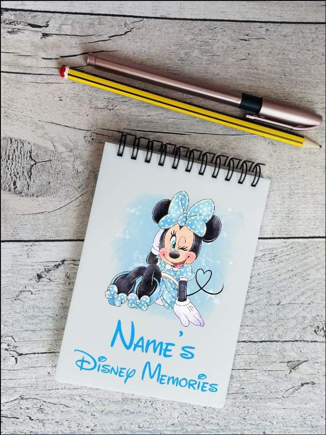 Personalised Autograph Book Minnie Mickey Mouse Castle Pink or Blue - Etsy