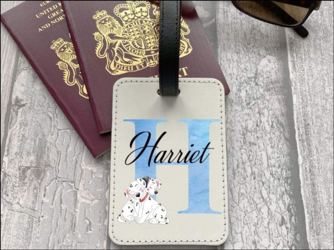 Personalised 101 Dalmatians Inspired Luggage Tag Name Tag With Any Name ...