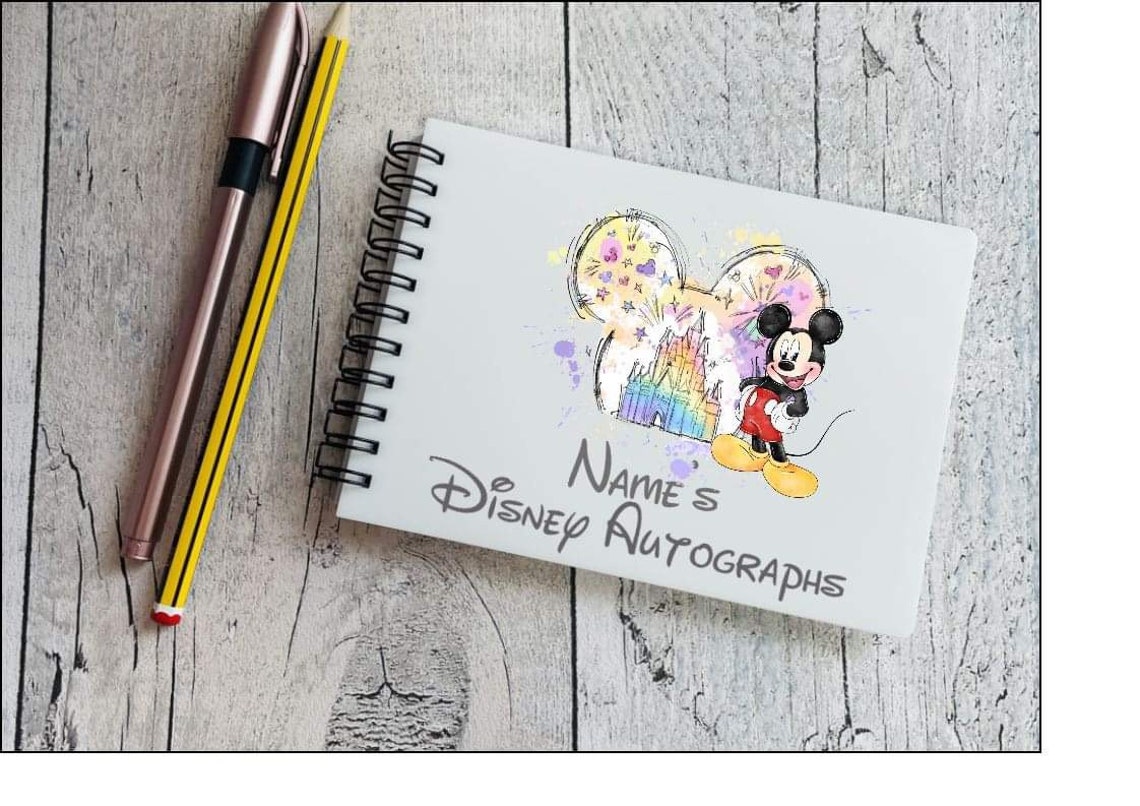 Personalised Minnie Mickey Castle Autograph Book Pad - Etsy