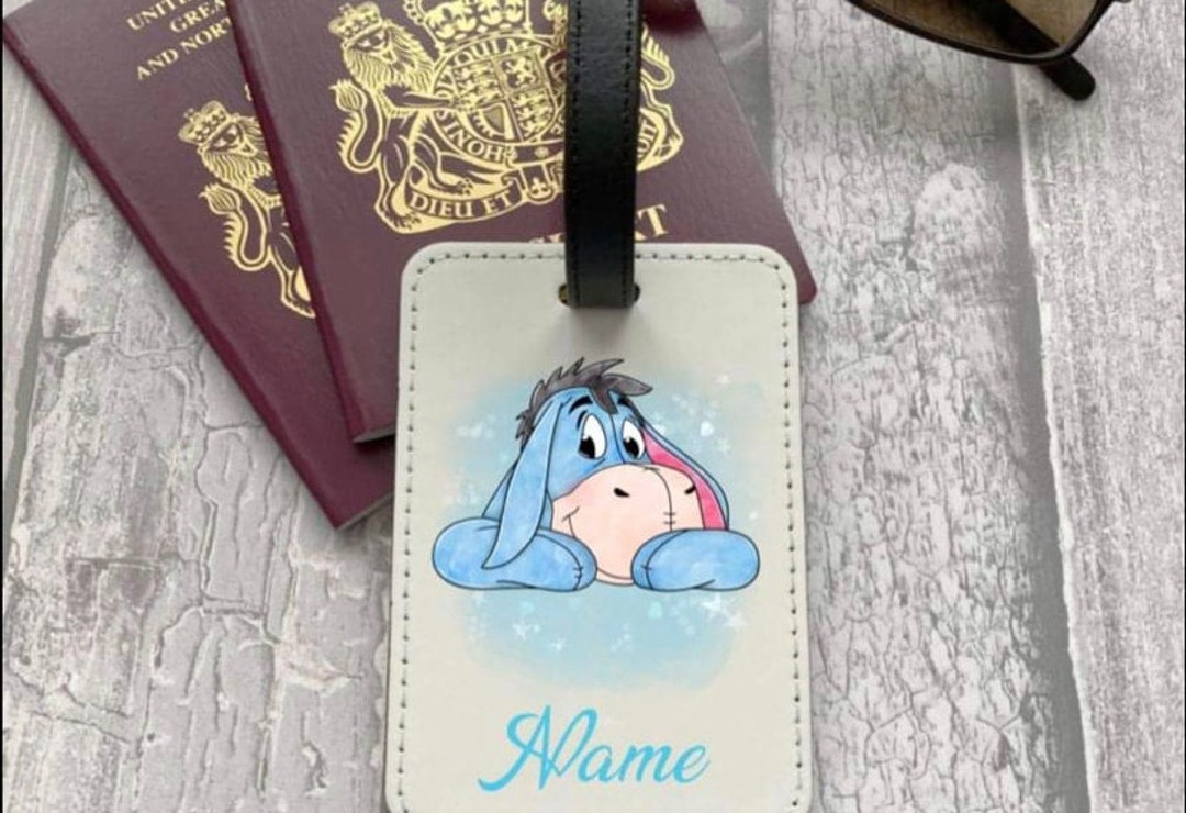 Personalised Eeyore Inspired Luggage Tag Name Tag With Any Name Added ...