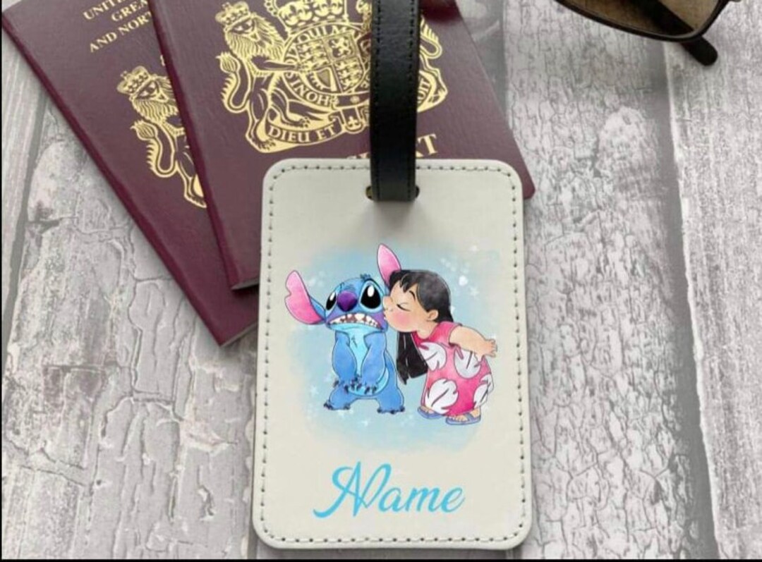Personalised Lilo and Stitch Inspired Luggage Tag Name Tag With Any ...
