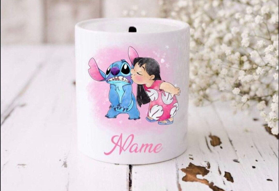 Personalised Lilo & Stitch Inspired Money Box With Any Name Added - Etsy UK