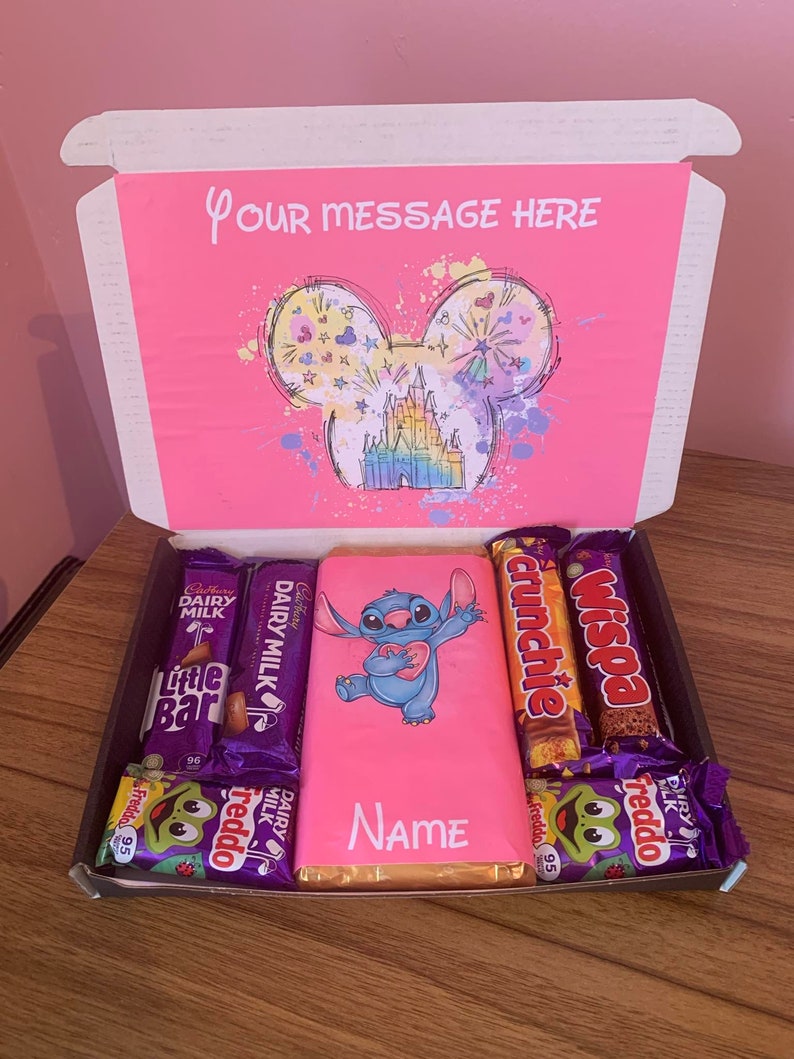 Stitch Personalised Chocolate Box Birthday for Any Occasion - Etsy