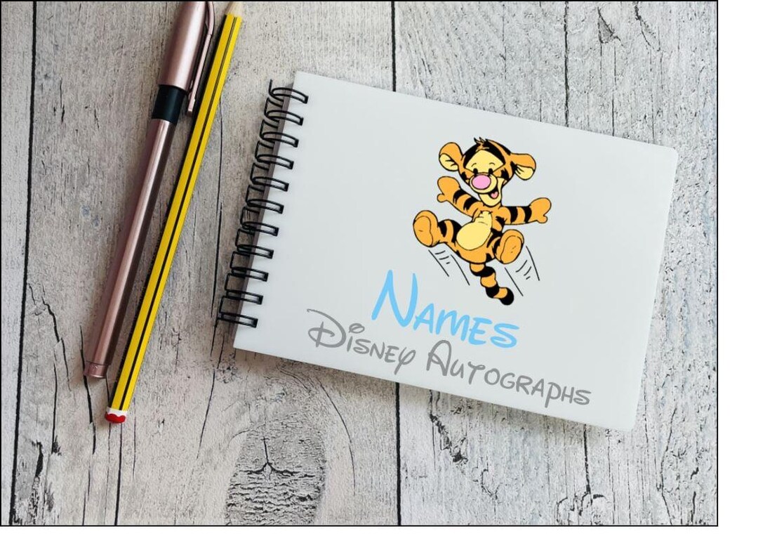 Personalised Minnie Mickey Castle Autograph Book Pad Tigger - Etsy