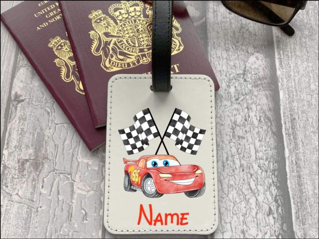 Personalised Lightening Mcqueen Cars Inspired Luggage Tag Name Tag With ...