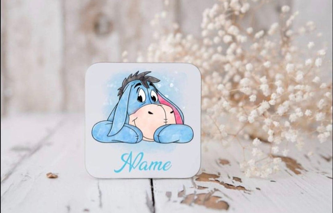 Eeyore Inspired Coaster Personalised With Any Name - Etsy