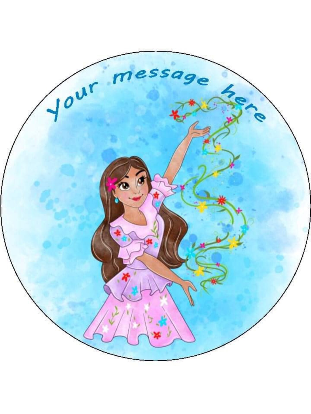 Encanto Icing Cake Topper A4 7.5 Inch Circle 8 Inch Square Personalised ...