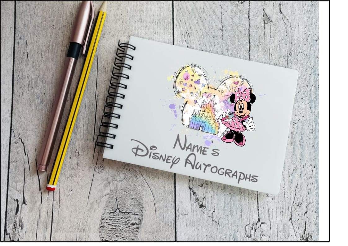 Personalised Minnie Mickey Castle Autograph Book Pad Minnie Mouse - Etsy