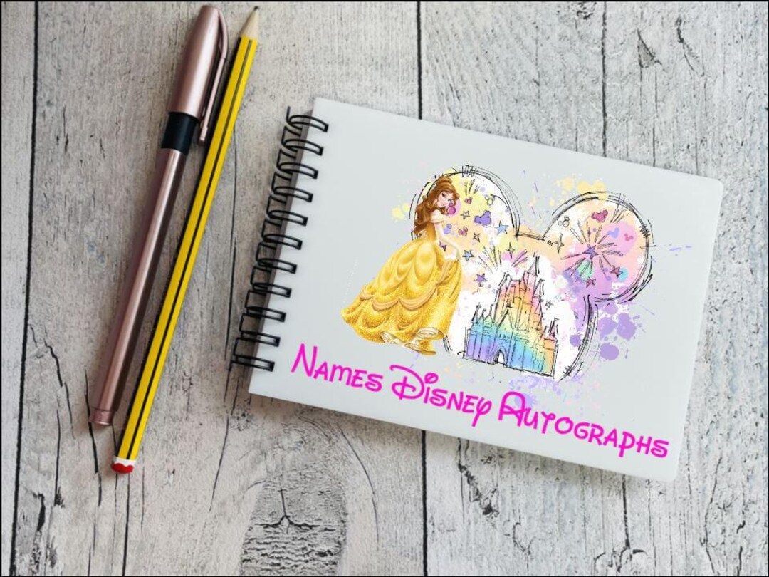 Personalised Minnie Mickey Castle Autograph Book Pad Belle Princess - Etsy