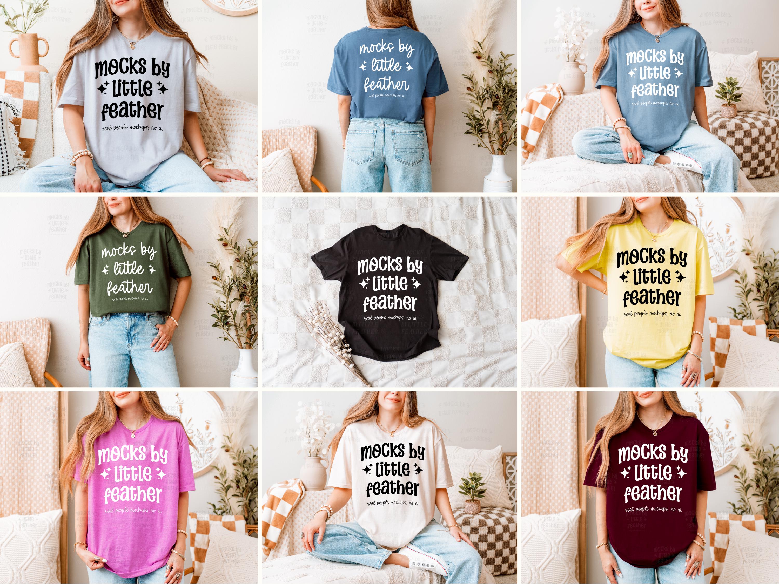 Gildan 64000 T-shirt Mockup Bundle | G64000 Mockup Set | Real Model ...