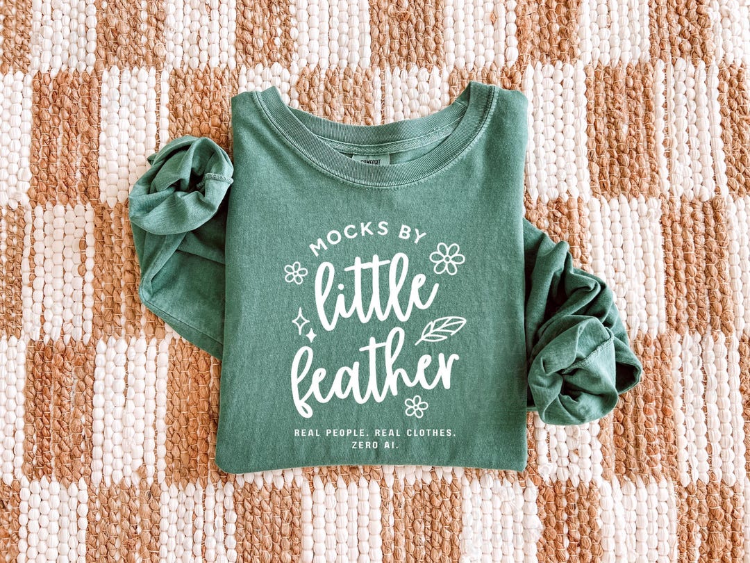 Comfort Colors 6014 Mockup (color: Light Green) | Long Sleeve T-shirt ...