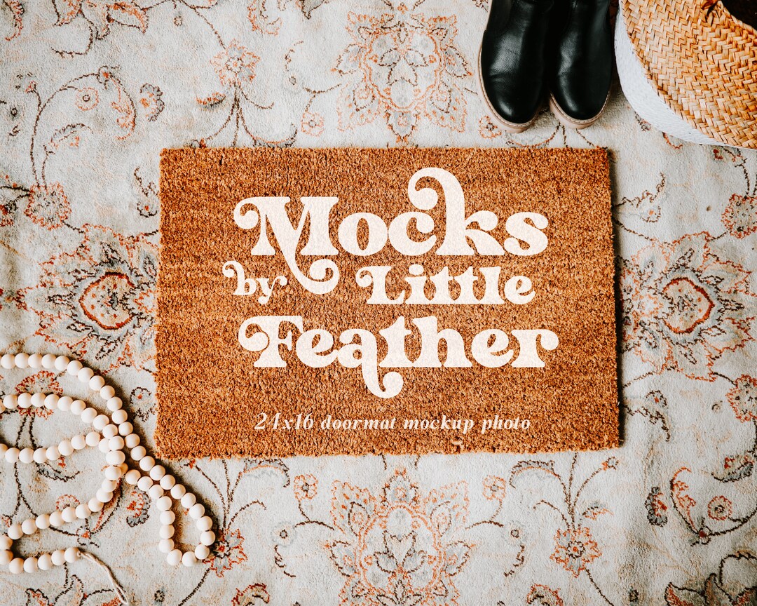 Coir Doormat Mockup, Custom Doormat Mockups, 24x16 Doormat Printify ...
