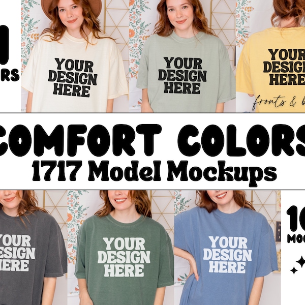Comfort Colors Mock up Back - Etsy