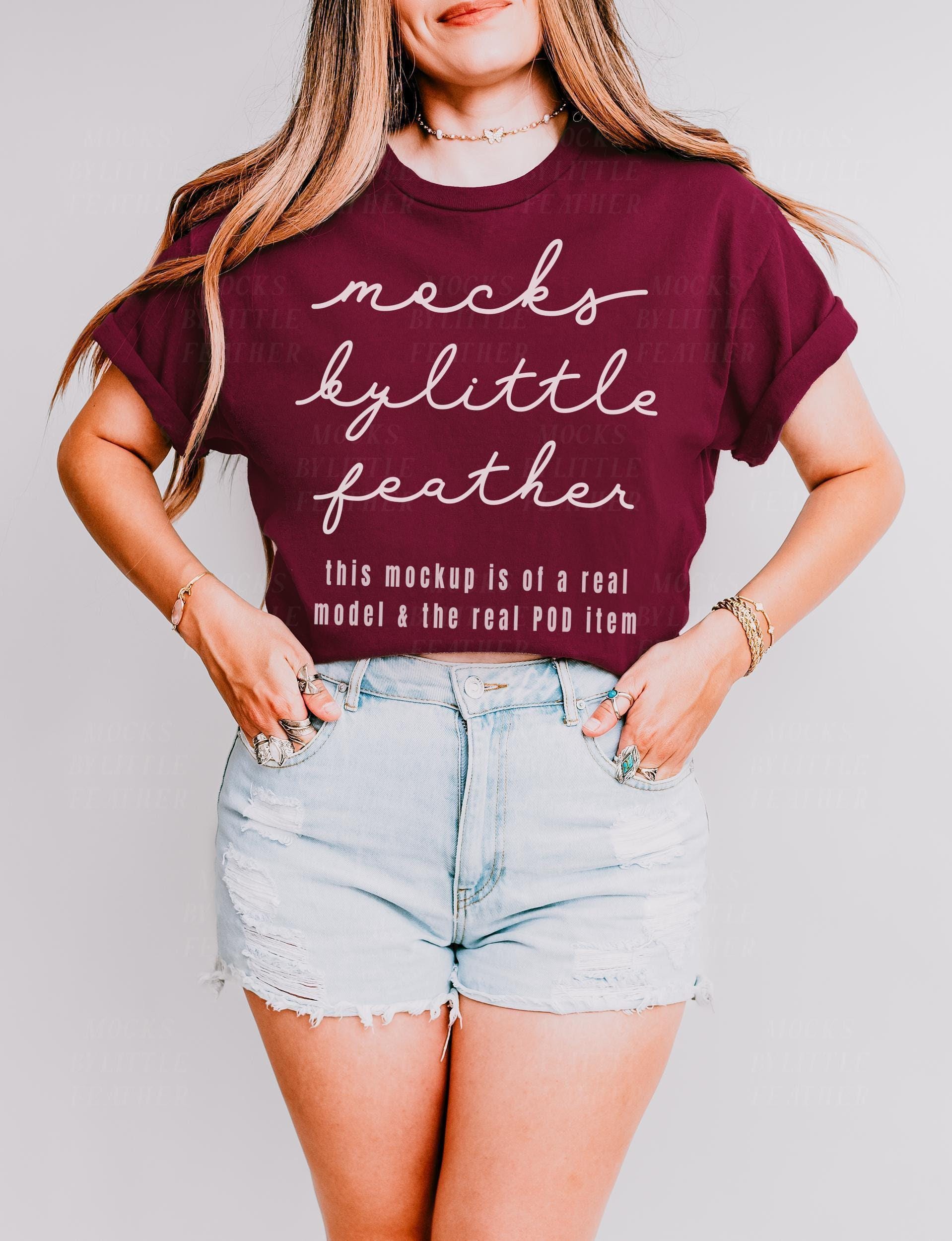 Maroon Gildan 5000 T-shirt Mockup | G5000 Shirt Mock-up | G500 Tee ...