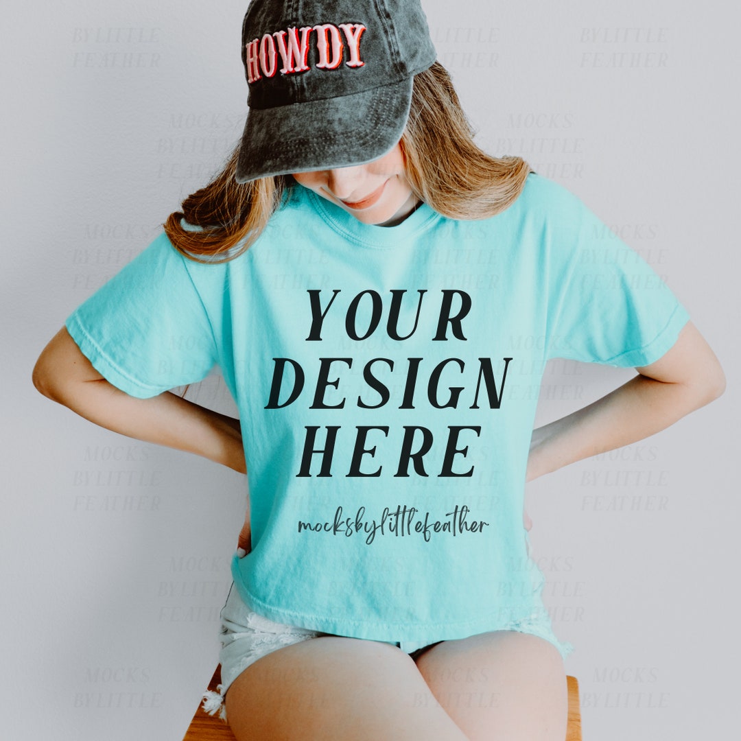 Comfort Colors 3023CL Chalky Mint Mockup, 3023CL Mockup Chalky Mint ...