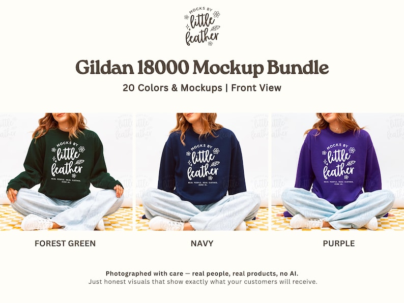 Gildan 18000 Mockup Bundle | G180 Sweatshirt Mockup Bundle | G18000 ...