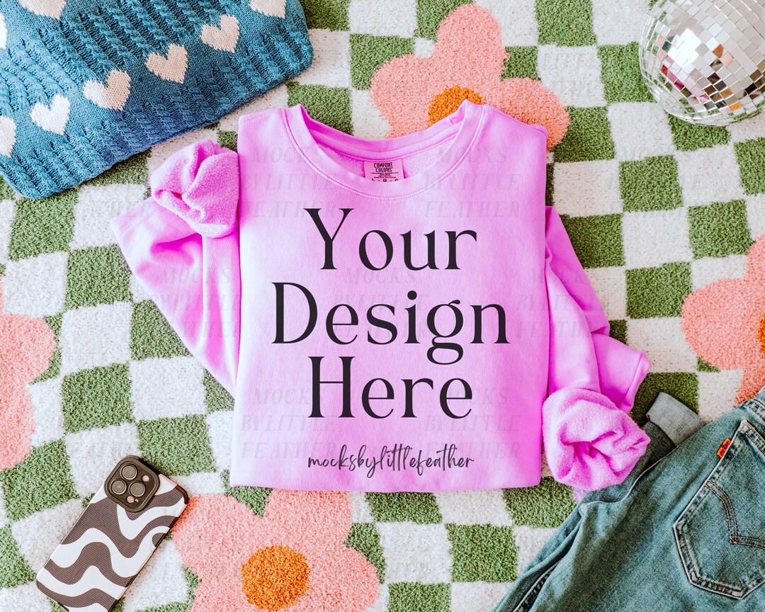 Comfort Colors 1466 Neon Violet Mockup, 1466 Mockup Neon Violet ...