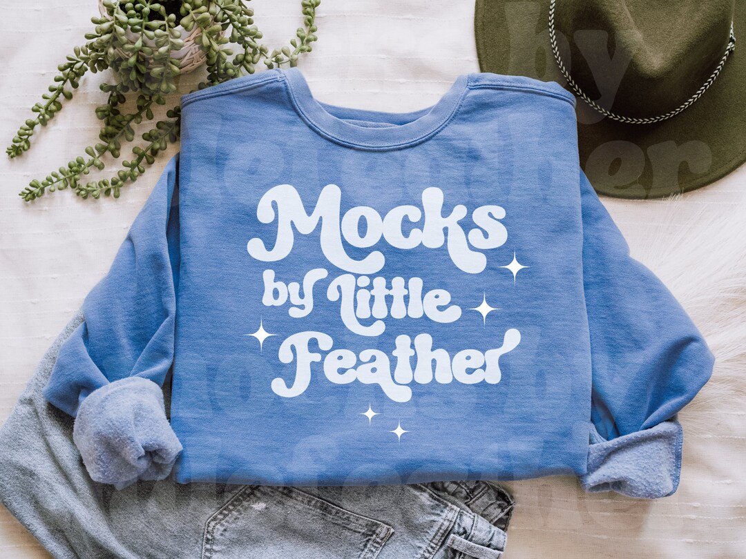 Comfort Colors 1566 Mockup Flo Blue, Flatlay Sweatshirt Mockup, Boho Crewneck Mockup, Flo Blue ...