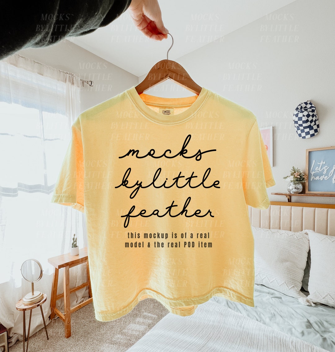 Comfort Colors 3023CL Butter Mockup, 3023CL Mockup Butter, 3023CL Boxy ...