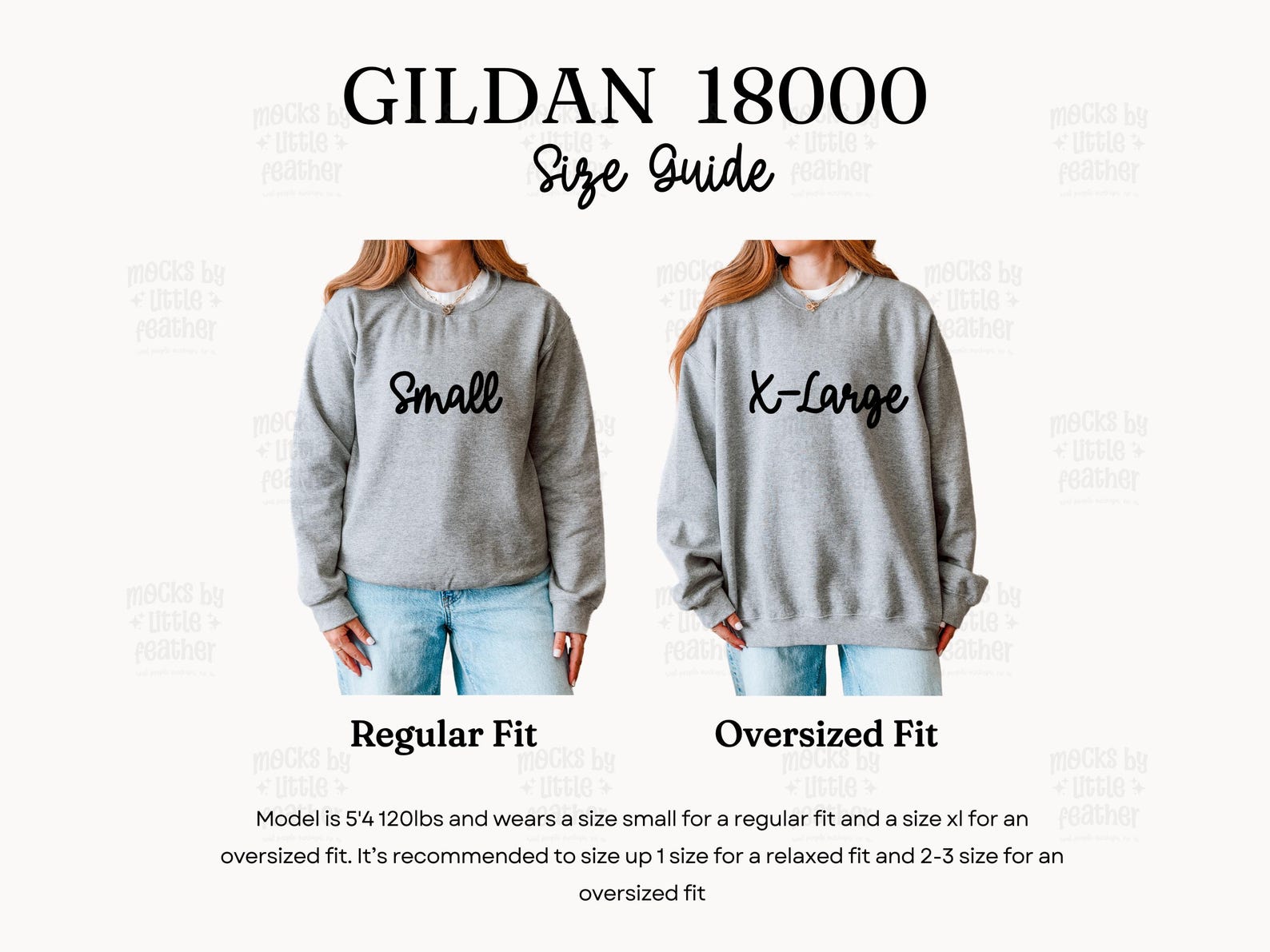 Gildan 18000 Size Guide | G180 Size Comparison Chart | G18000 Crewneck ...