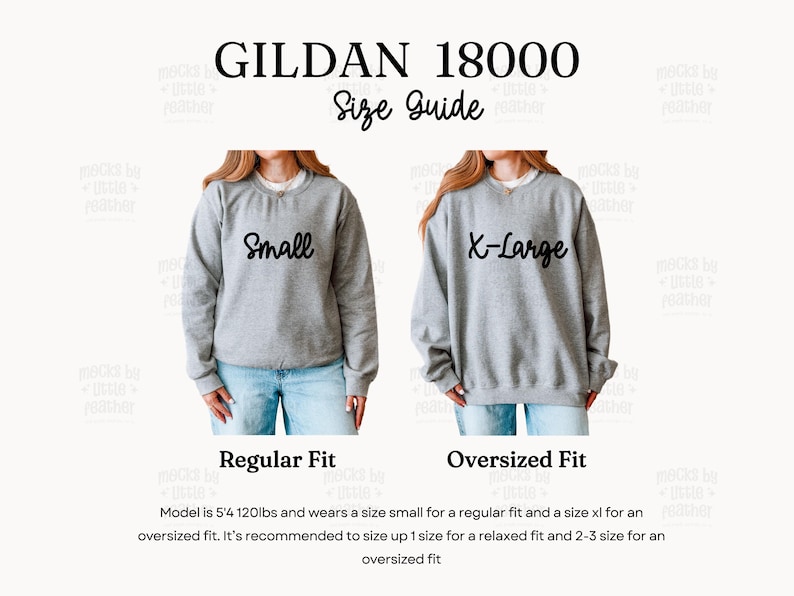 Gildan 18000 Size Guide | G180 Size Comparison Chart | G18000 Crewneck ...
