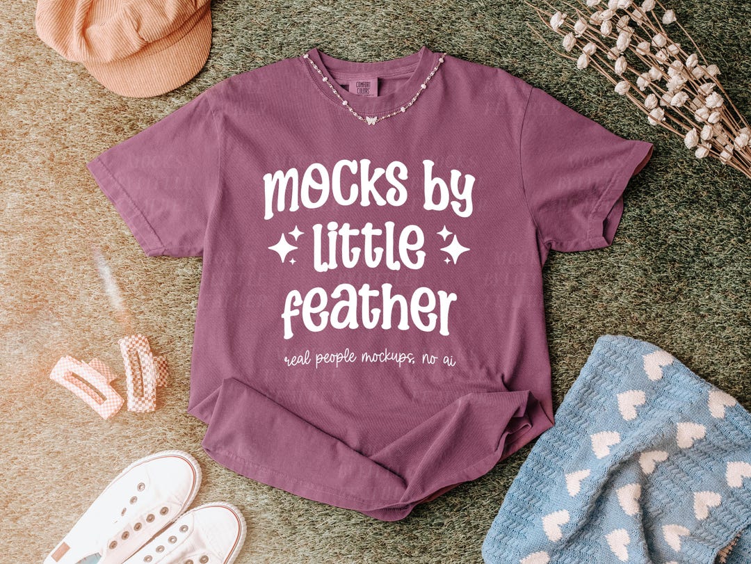 Berry Comfort Colors 1717 Shirt Mockup | C1717 Purple T-shirt Mock up ...