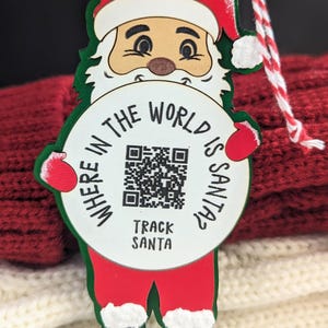 Where in the World is Santa Tracker- Smiling Santa Clause Holding ...