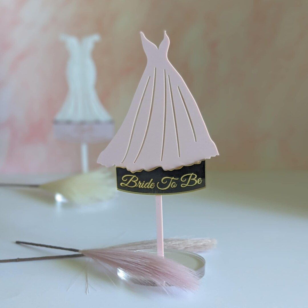 Wedding Dress Cake Topper for Bridal Shower, Bachelorette Party ...