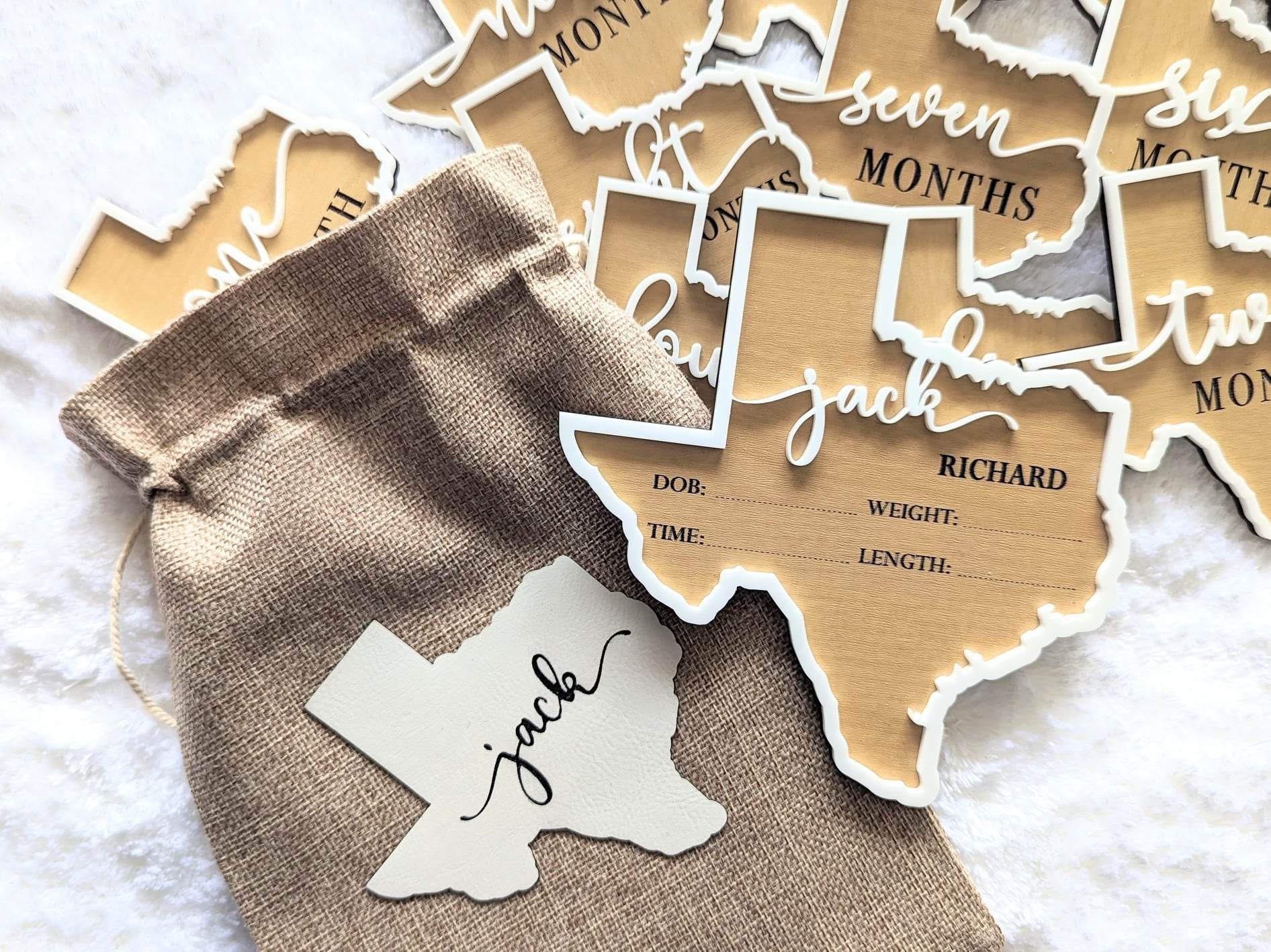 Celebrate Your Little Texan With a Unique Texas Shaped Baby ...