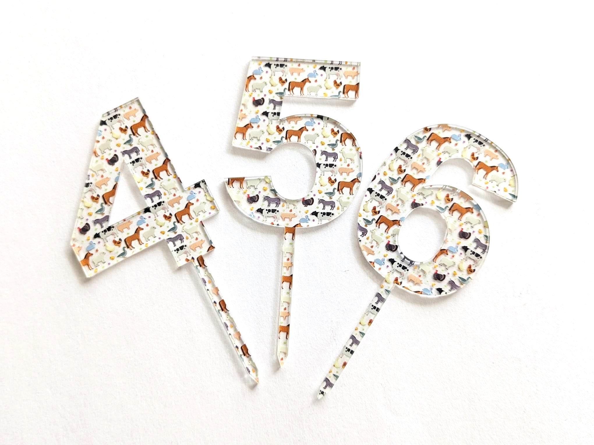 Farm Animal Fun! Delightful Single Number Cake Topper | Celebrate Baby ...